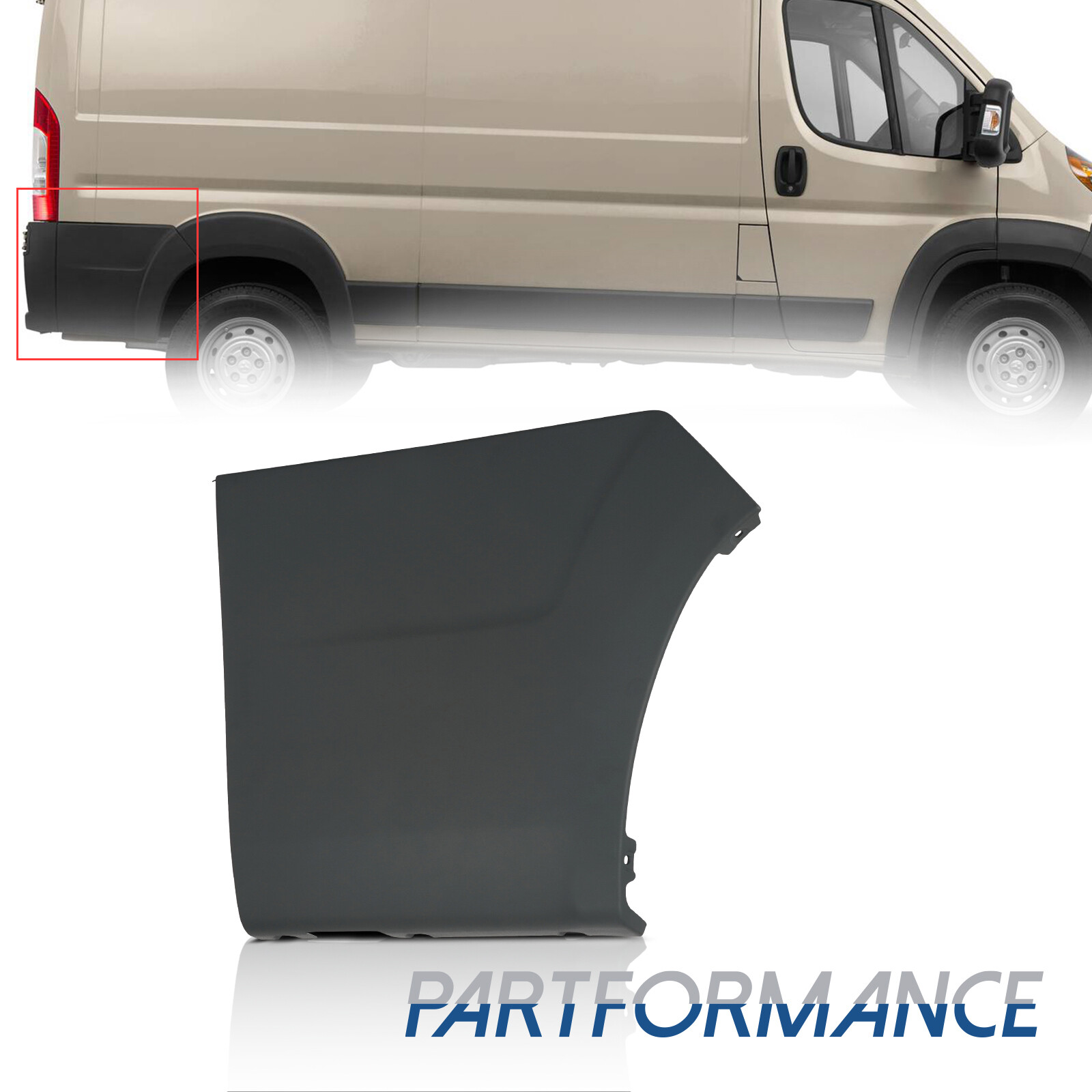 Fit 2014-2023 Ram ProMaster 1500-3500 Rear Right Side Panel Molding ...