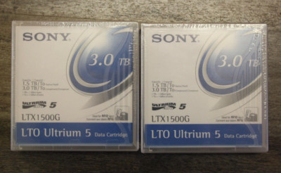 2 x SONY LTO 5 / Ultrium 5 tape - 1.5 TB / 3.0 TB LTX 1500G neuf ...