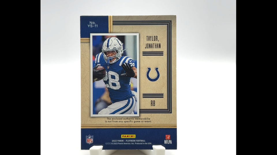 2022 Playbook Football Jonathan Taylor YearBook Patch Colts 93/99 JH1 ...