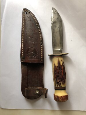 Antique Marbles Knife C. 1911-1913 Signed On Blade With Marbles Sheath ...