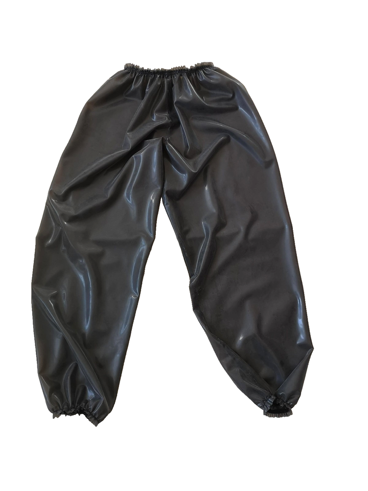 Latex Trousers Rubber Joggers Jogging Bottoms Pants 0.4mm Trans Black ...
