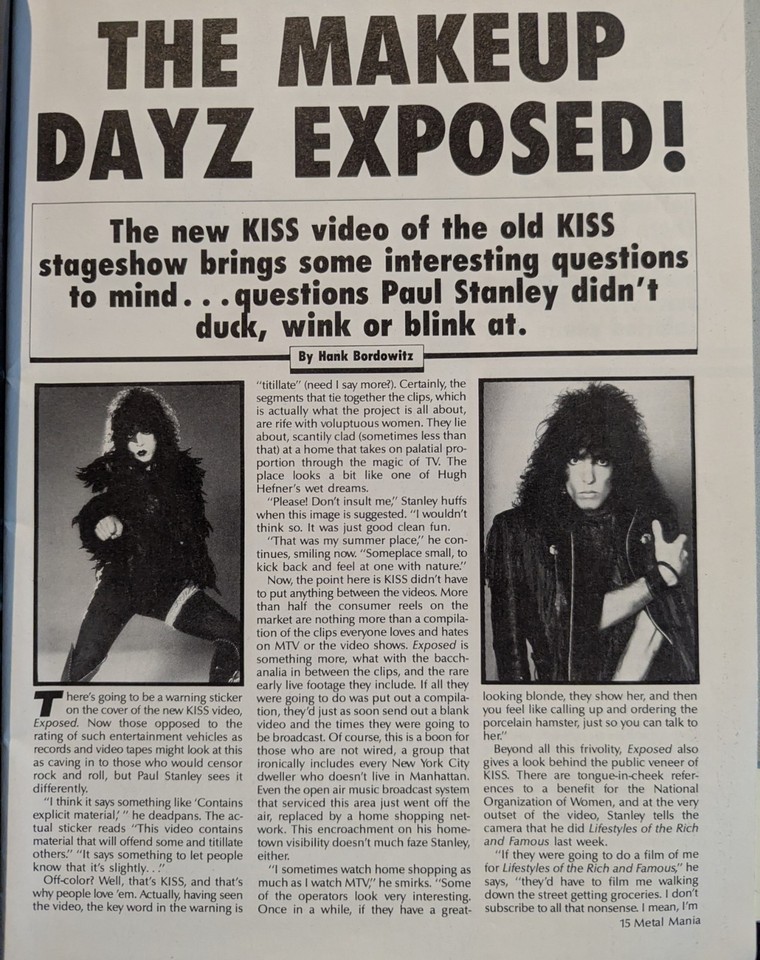 Rock Scene: Metal Mania Magazine June 1987 KISS, Sabbath, Megadeth ...