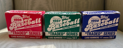 1986 & 1987 & 1988 Topps Traded Series Baseball Card Sets | eBay