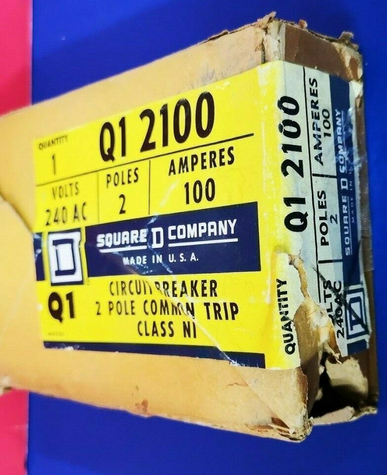 SQUARE D 100 Amp 240AC 2-Pole Q1 100A Q12100 Main CIRCUIT BREAKER NEW ...
