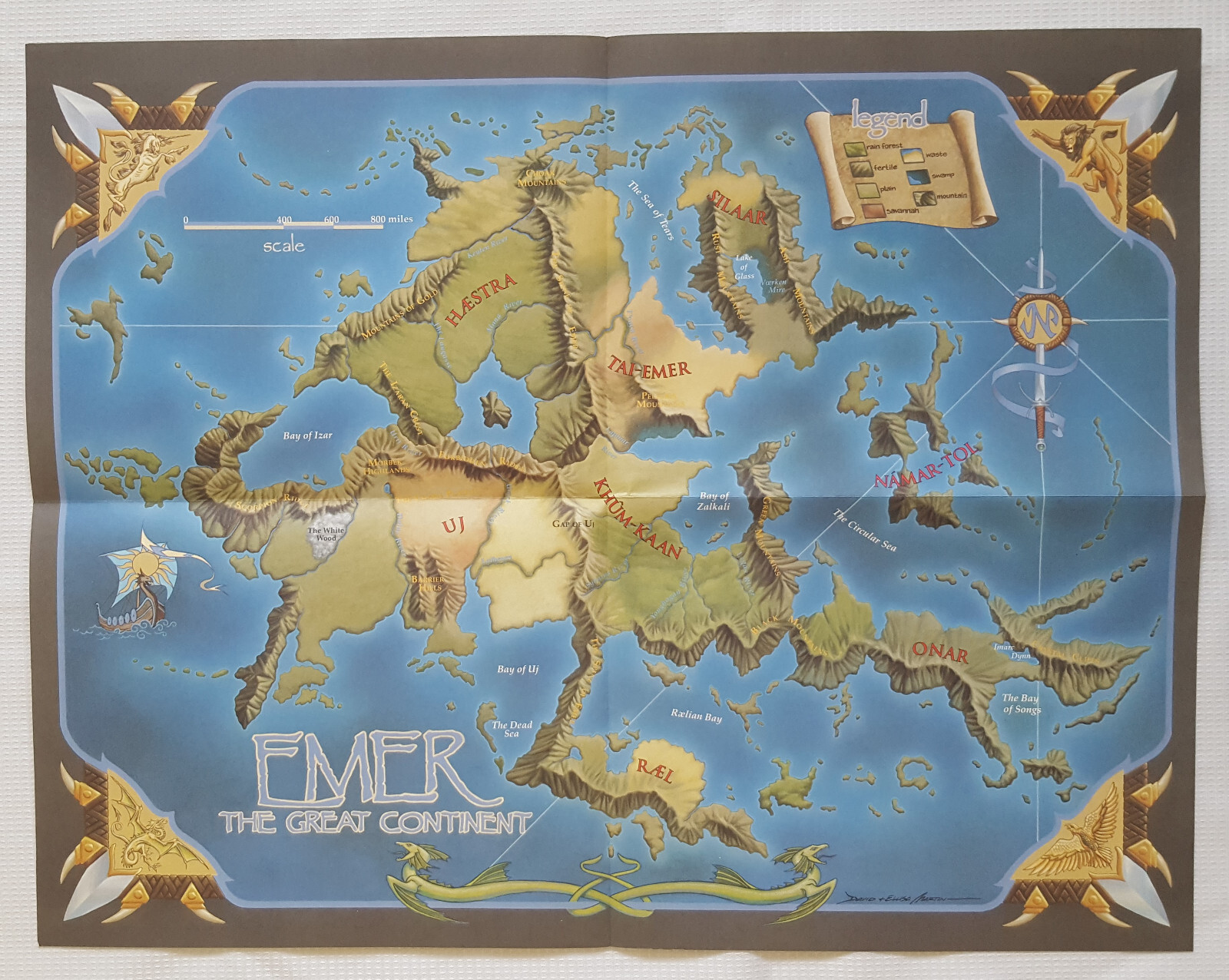 EMER POSTER MAP SHADOW WORLD ROLEMASTER ROLEPLAYING GAME FANTASY HERO ...
