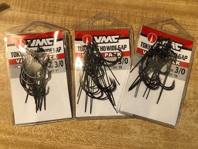 3 VMC Hooks Tokyo Rig 3/0 HD (3 Value Packs)30 Punch Rigs Total | eBay