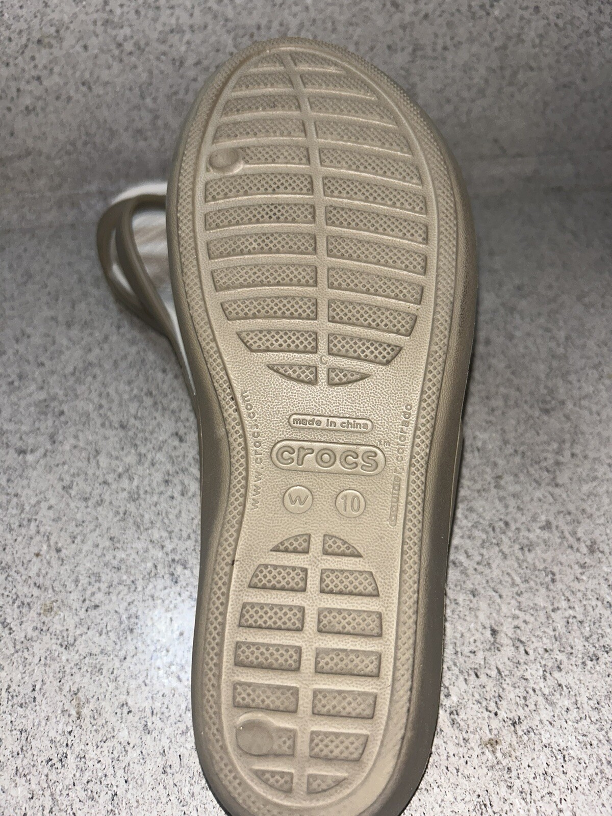 Crocs Shoes Women’s Size 10 Brown/Tan Heel Open Toe Slip On STRAPPY ...