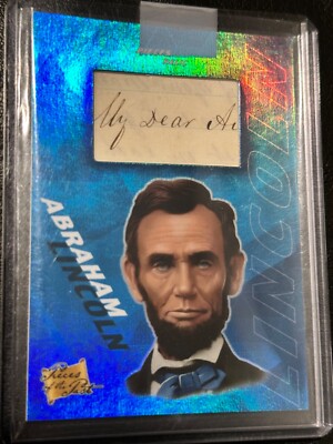 ABRAHAM LINCOLN - Beautiful Handwritten Relic - RARE PRESIDENT Pieces ...