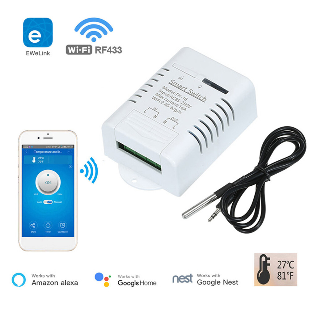 eWelink WiFi Wireless Temperature Switch Module Sensor APP Timer ...