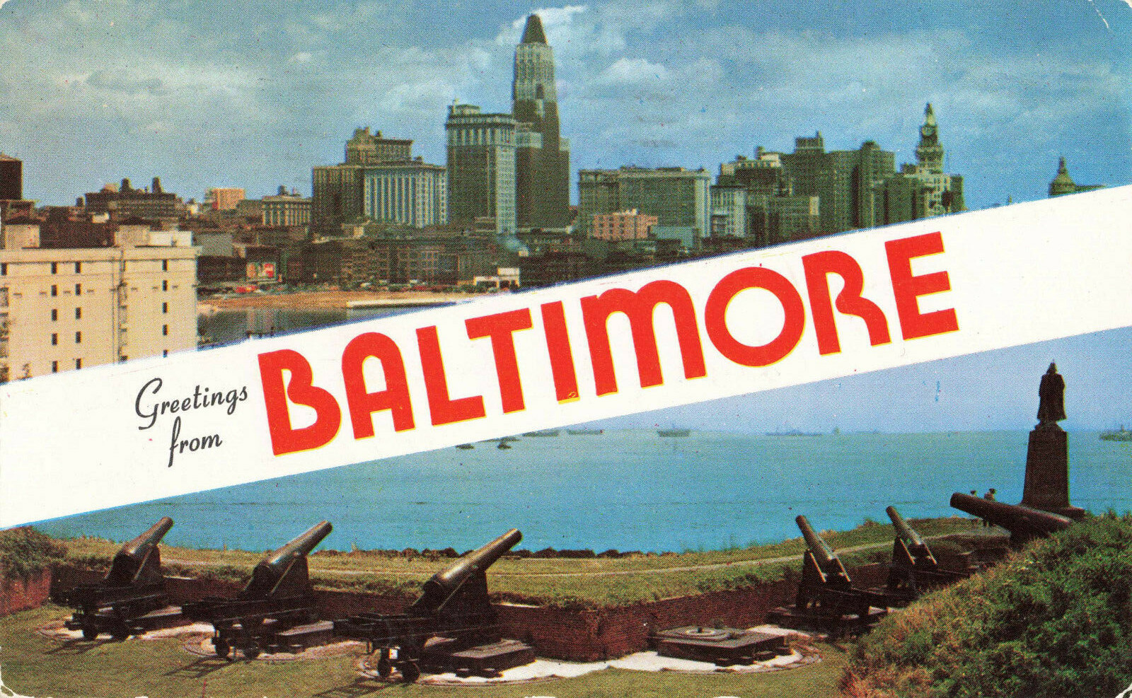 Postcard Greetings From Baltimore Posted 1956 | eBay