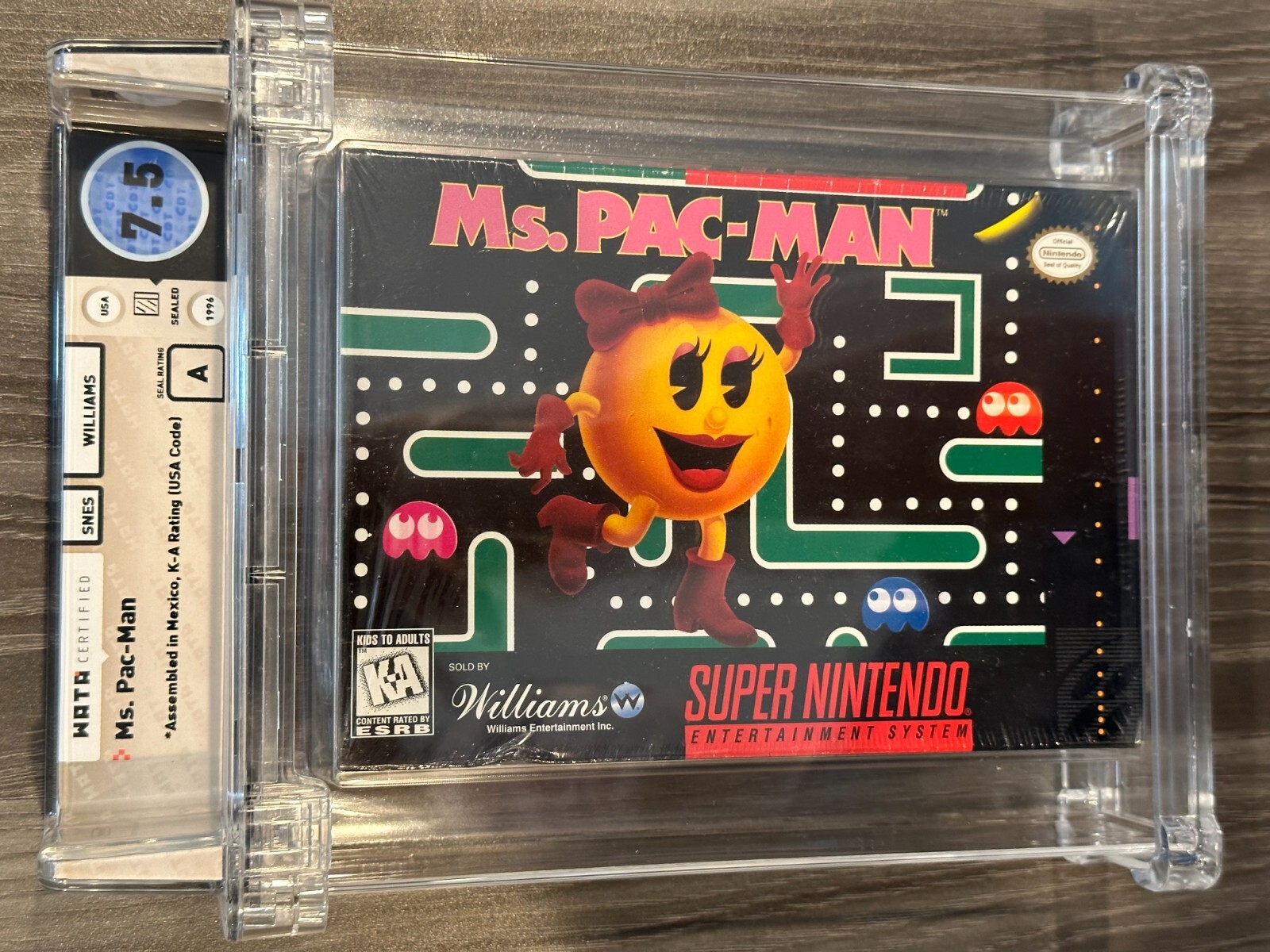 Ms. Pac-Man Super Nintendo SNES New Sealed GRADED WATA 7.5 / A | eBay