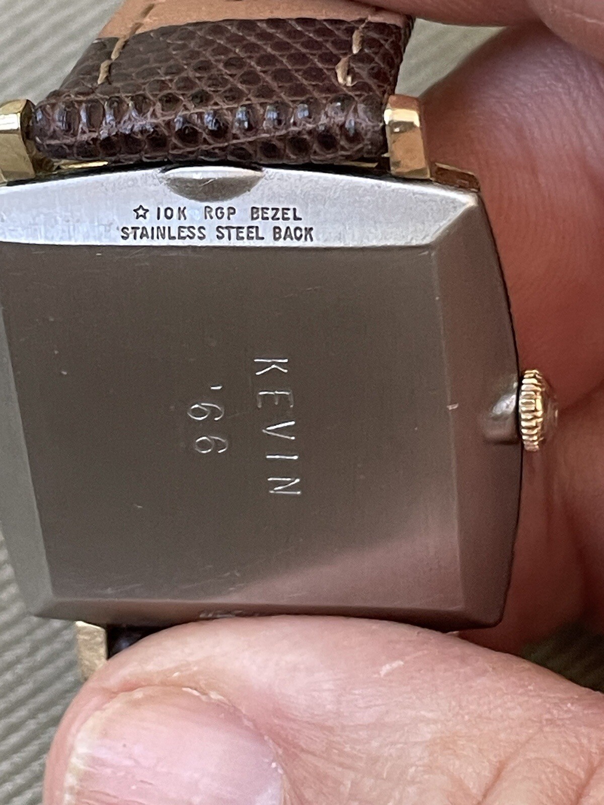 Vintage 1960’s Hamilton Square Face Wristwatch and Lizard Band - 10K ...