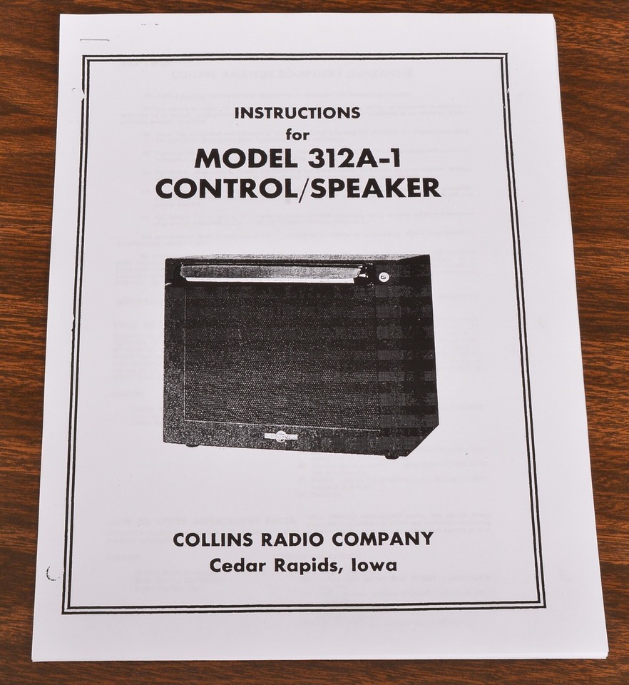 SUPER RARE ALL ORIGINAL COLLINS 312A-1 STATION SPEAKER 75A-4 KWS-1 75A ...