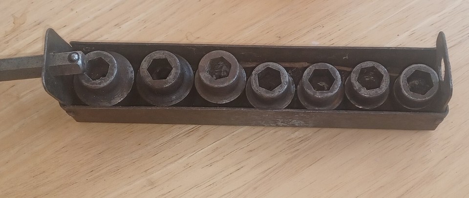 HANDLE LOCK WRENCH COMPANY HEX DRIVE 6PT SOCKET SET vtg tools 1930S ...