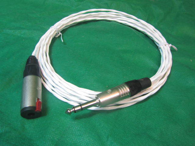 15 Ft SILVER PLATED 6.35 MM 1/4" SILVER AUDIOPHILE HEADPHONE EXTENSION ...