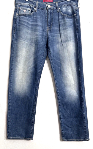 Guess Lincoln Men’s Slim Straight Jeans 32x30 Blue Medium Wash ...