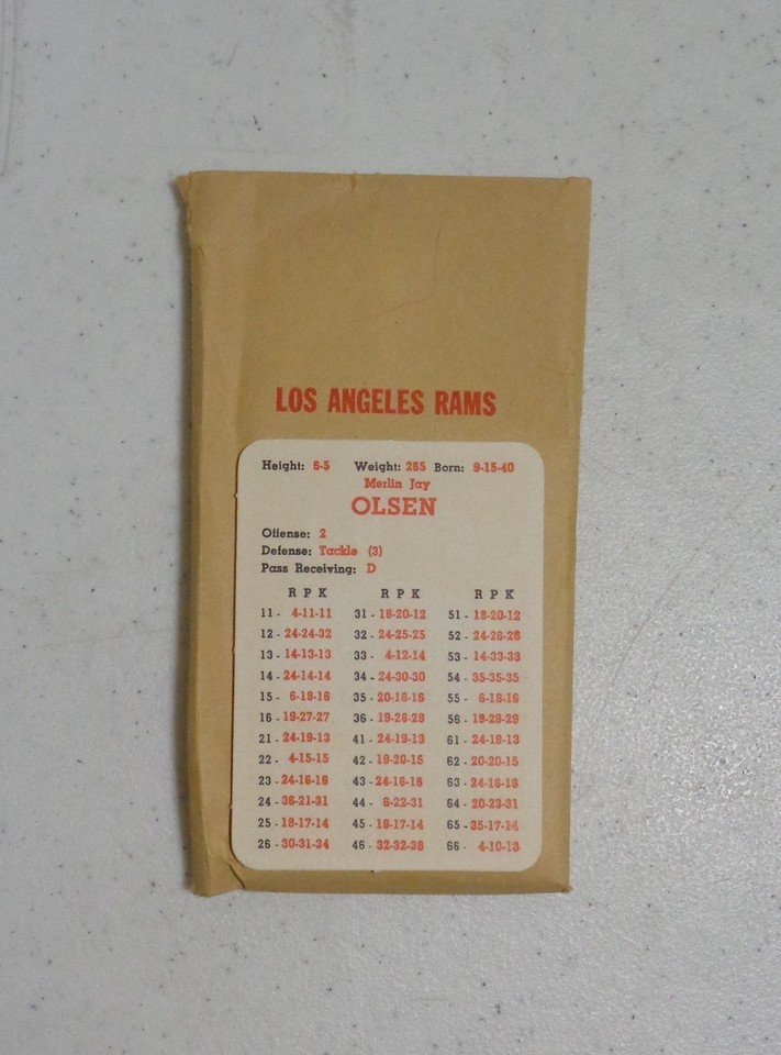 APBA 1964 Edition FOOTBALL Game with 1962 Season Card Set + Roster ...