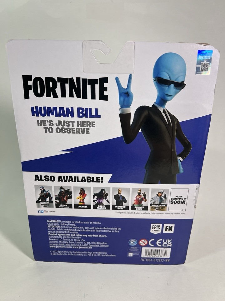 Fortnite Human Bill Lil' Saucer 4" Figure Emote Series Epic Games UFO ...