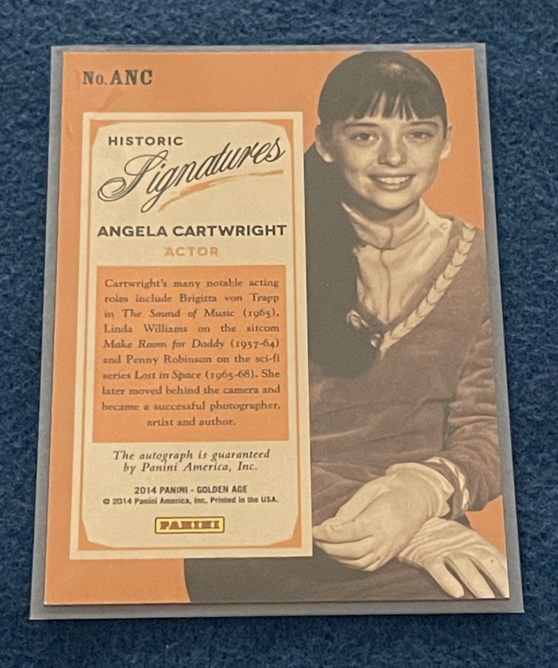 Angela Cartwright 2014 Panini Golden Age Historic Signatures Autograph ...
