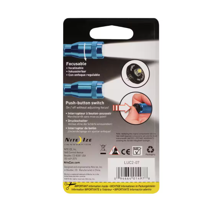 Flashlight Upgrade Kit LED Bulb 30 Lumen, Push Button Switch for Aa ...