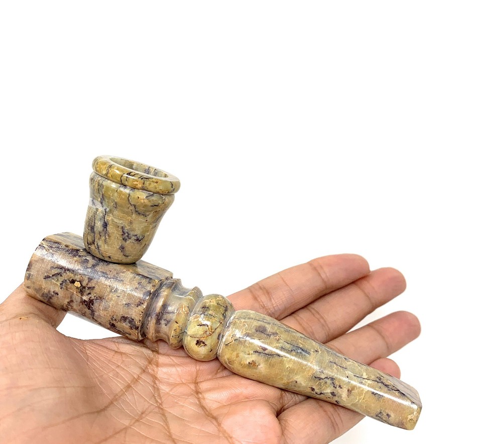 Stone Smoking Pipe Natural Stone Marble crystal wand rock tobacco Pipe ...