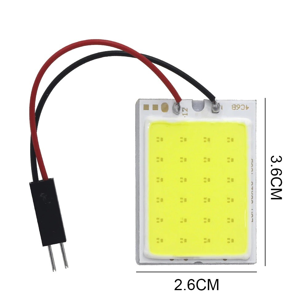 COB LED 12V Super Bright White Car Light Panel BA9S T10 W5W Festoon ...