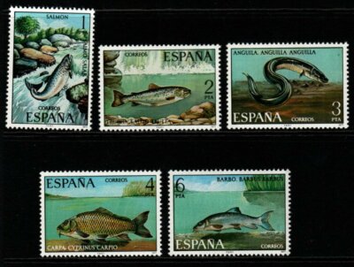 SPAIN SG2452/6 1977 SPANISH FAUNA FRESHWATER FISH MNH | eBay UK