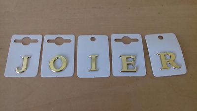 Used - Golden Adhesive Letters - Joier - Item For Collectors | eBay
