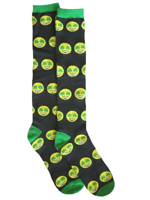 Shamrock Smiley Faces Women's/Juniors' Knee-High Socks Sock Size 9-11 ...