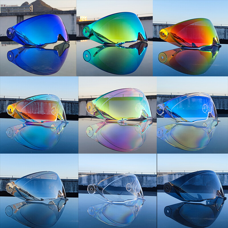 Retro Motorcycle Helmet Light Cruiser Full Face Motorbike Helmet DOT ...