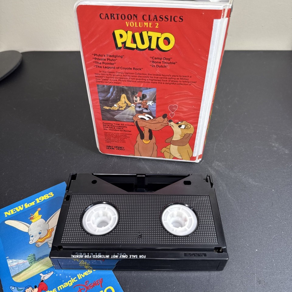 Walt Disney Beta VHS Home Video Cartoon Classic Pluto Volume 2 | eBay