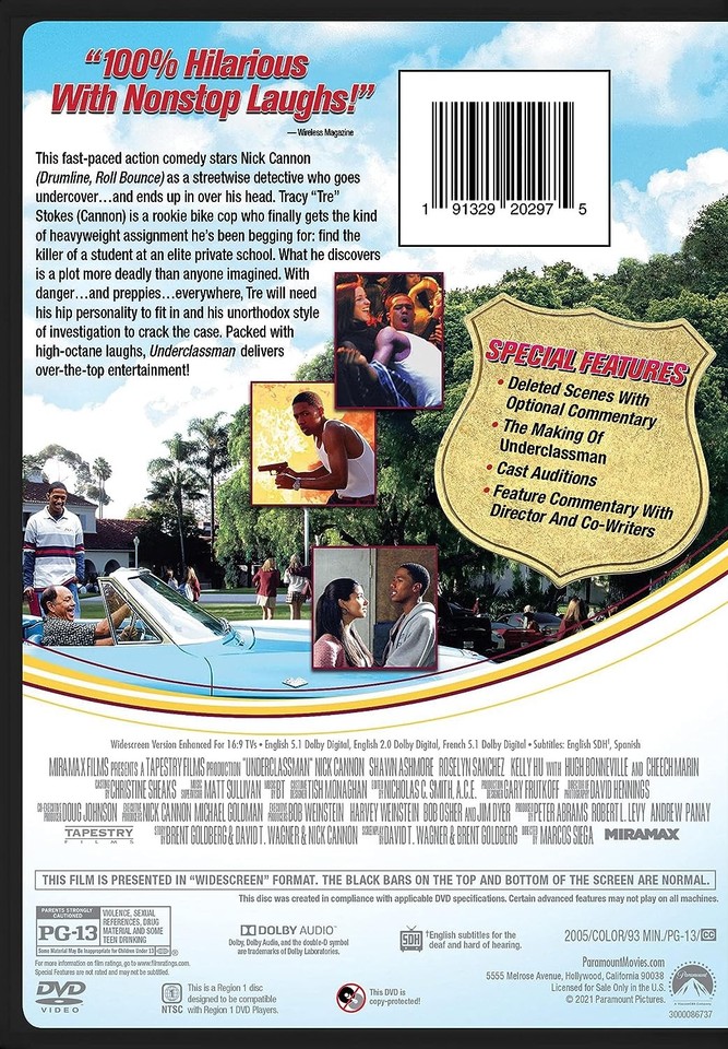 Underclassman (DVD) Cheech Marin Shawn Ashmore Roselyn Sanchez (US IMPORT) 191329202975 | eBay UK