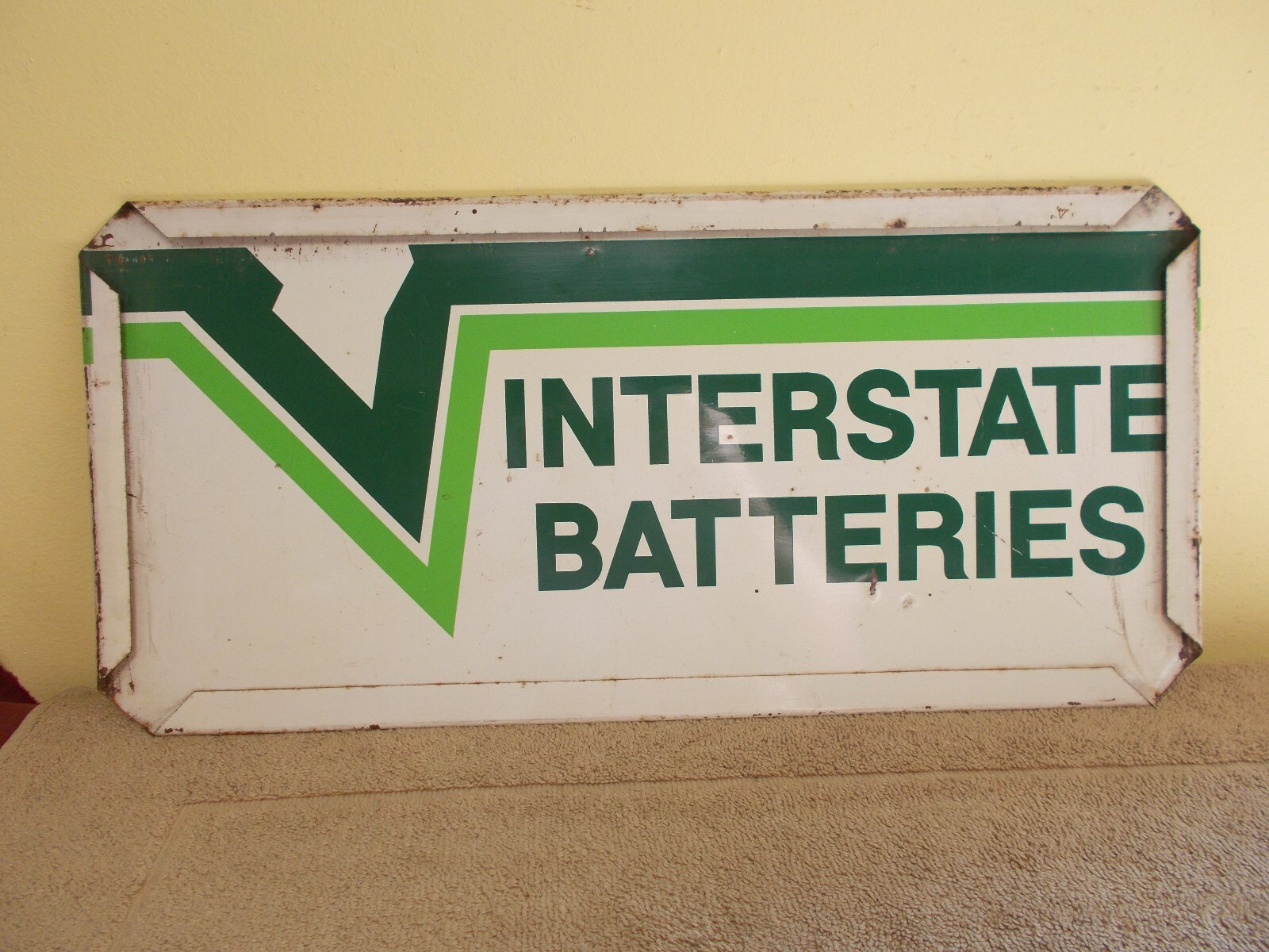 VGT INTERSTATE BATTERY SIGN METAL RACK TOPPER ADVERTIZING GAS OIL ...