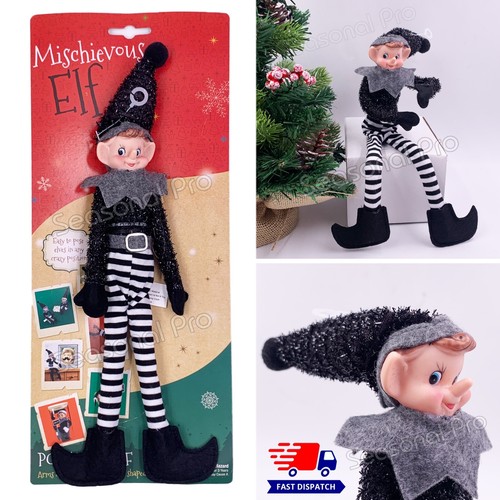 Christmas Elf Boy Girl Bendable Plush Toy Bend & Pose Naughty Elves ...