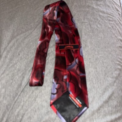 Vintage J Garcia Abstract 100% Silk Neck Tie Men's Red/Wale To Music | eBay