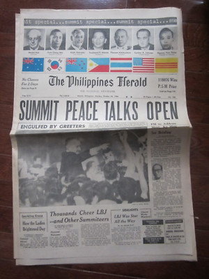 The Philippines Herald Newspaper October 24 1966 Ferdinand Marcos Van ...