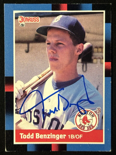 Todd Benzinger Signed 1987 Leaf Donruss #297 Boston Red Sox | eBay