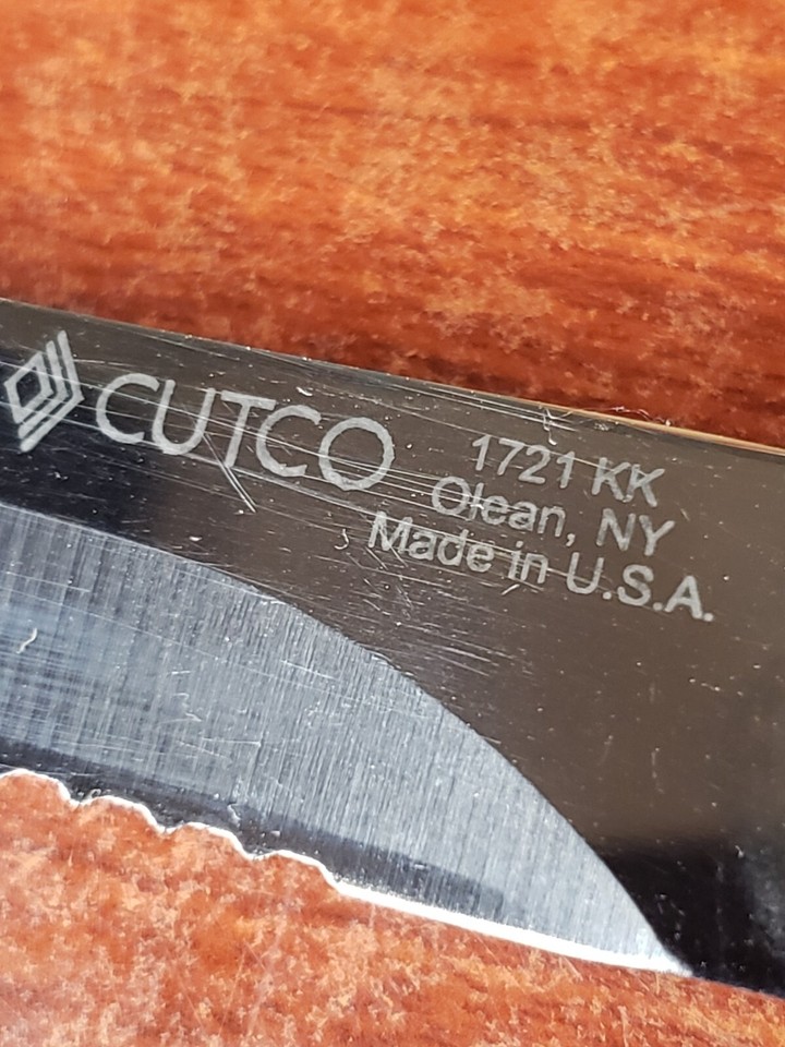 CUTCO 1721 KM Chef's Trimmer knife 4 7/8" blade White pearl USA | eBay