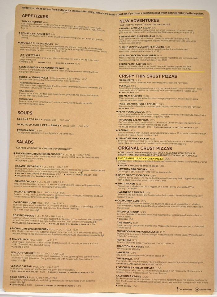 2013 California Pizza Kitchen Menu CPK 300 Monticello Avenue Norfolk ...