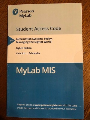 Pearson MyLab MIS Information Systems Today Access Code isbn ...