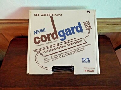 NEW OLD STOCK Vintage SGL WABER Cordgard 15' Brown Safety Cord Cover | eBay
