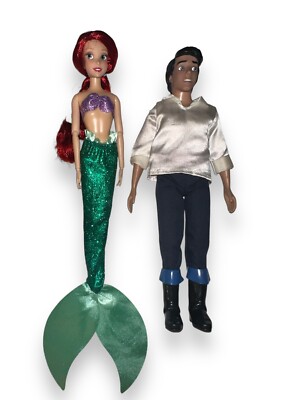 Disney Store Classic Doll Collection Little Mermaid Ariel Prince Eric ...