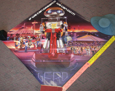 Vintage Rare Disney Epcot Horizons GERO General Electric Robot Poster ...