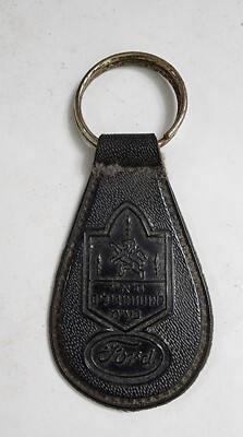 ISRAEL HEBREW / ENGLISH FORD VINTAGE KEYCHAIN OLD PLASTIC ERA KEY RING ...
