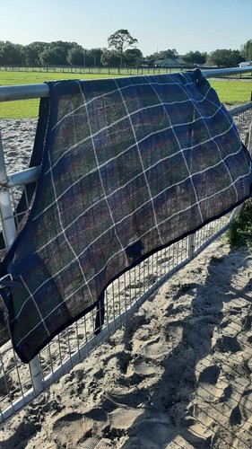 Green Red and Blue Plaid PONY Scrim Sheet SIZE 62 Cooler Anti Sweat | eBay