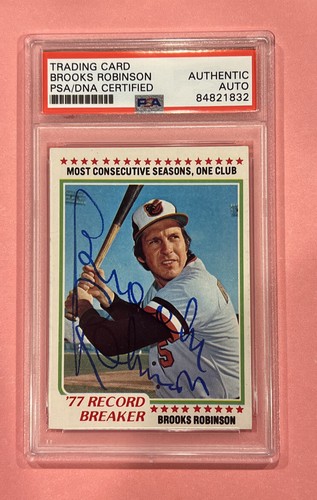 Brooks Robinson 1978 Topps Autograph Signed PSA DNA Auto HOF Baltimore ...