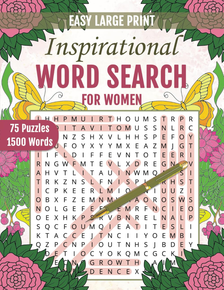 Large Print Inspirational Word Search for Women | eBay