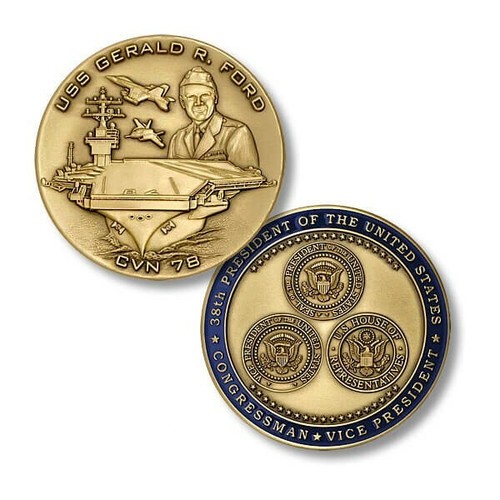 USS GERALD R. FORD CVN-78 38TH PRESIDENT CONGRESSMAN VICE 1.75 ...