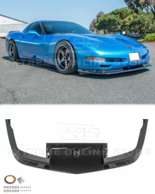 Front Bumper Splitter Fits 97-04 Corvette C5 Glossy Black Vented ...