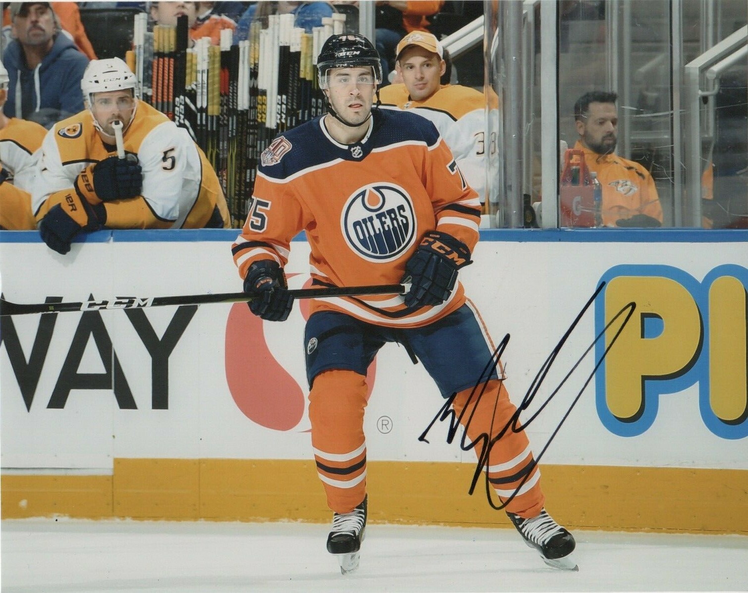 Edmonton Oilers Evan Bouchard Autographed Signed 8x10 NHL Photo COA #10 ...